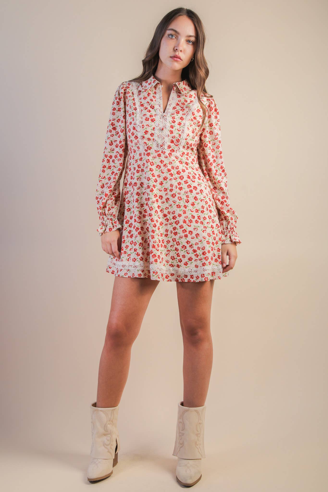 Dolores Red Floral Dress – Bellum&Rogue