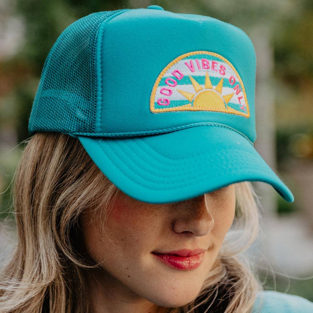 Good Vibes Only Patch Trucker Hat – Bellum&Rogue
